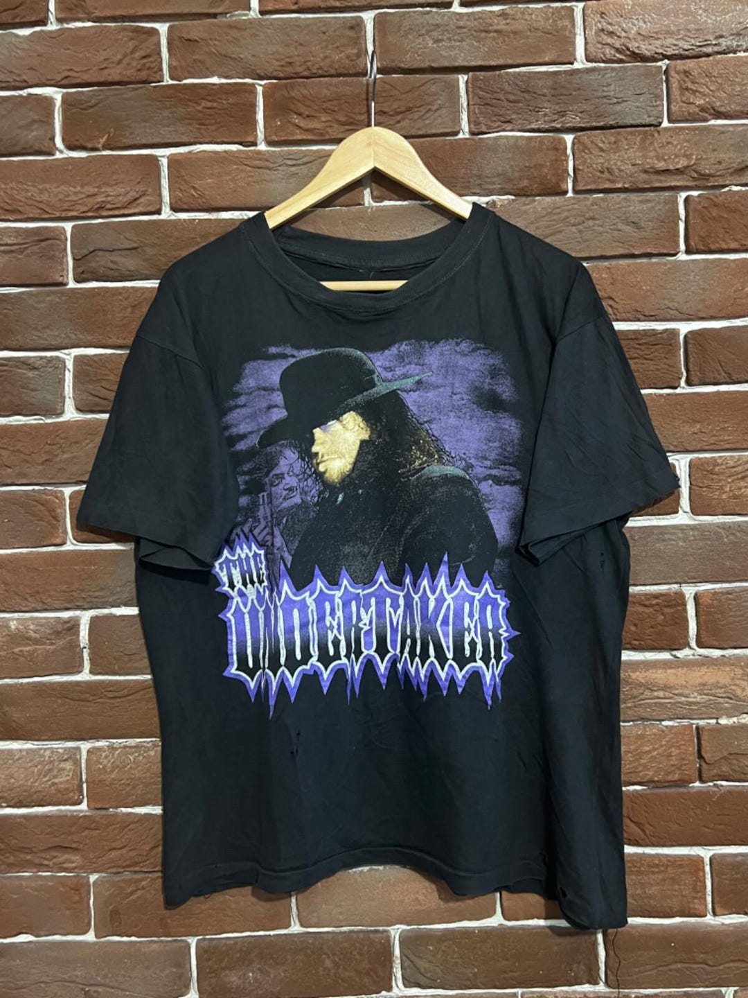 Vintage Undertaker T Shirt 1992 WWF 90s WWE Wrestling L Black Bootleg ...