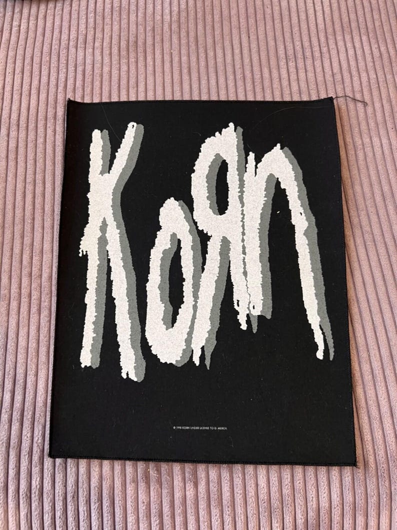 Vintage 1998 Korn Logo Metal Back Patch New Memorabilia - Etsy