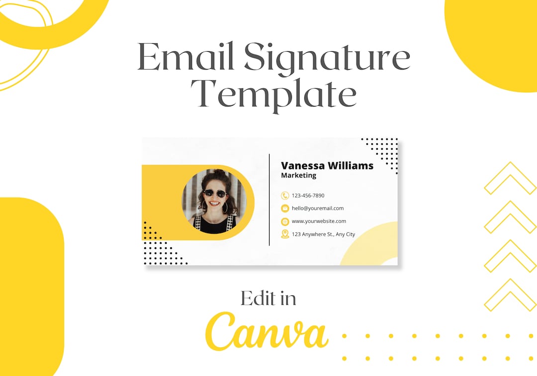 Canva Email Signature Template: Editable Gmail Design (digital Download ...
