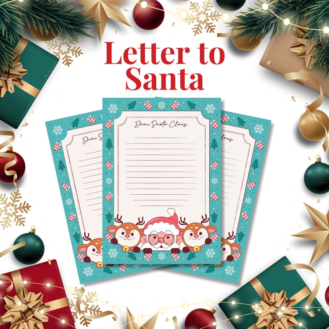 Instant Download Printable Letter From Santa Claus Santa Wish List Kids ...