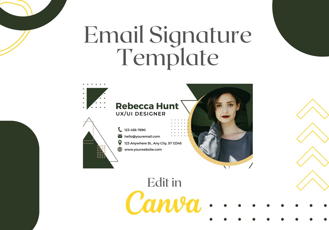 Editable Email Signature Template: Canva Design (digital Download ...