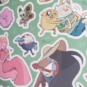 Adventure Time Sticker Sheet - Etsy