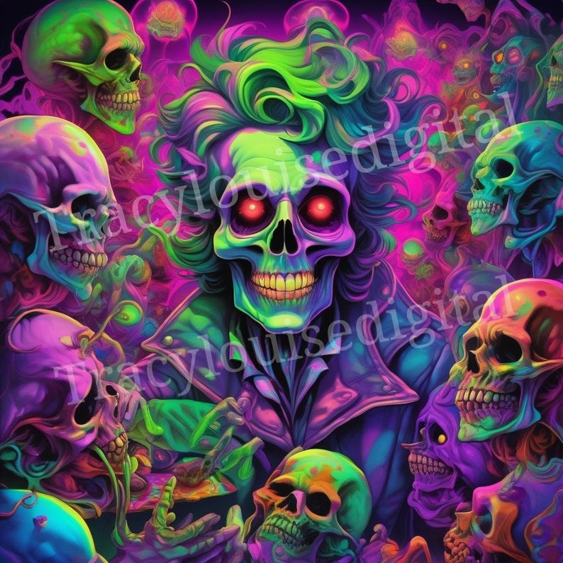 X4 Psychedelic Art Neon Files, Digital Download Neon Art - Etsy