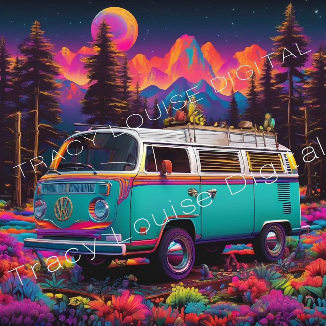 Digital Download Campervan Poster Digital Print Png - Etsy
