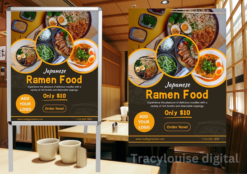 A1 Food Promotion Poster, Personalised Restaurant A Board Display ...