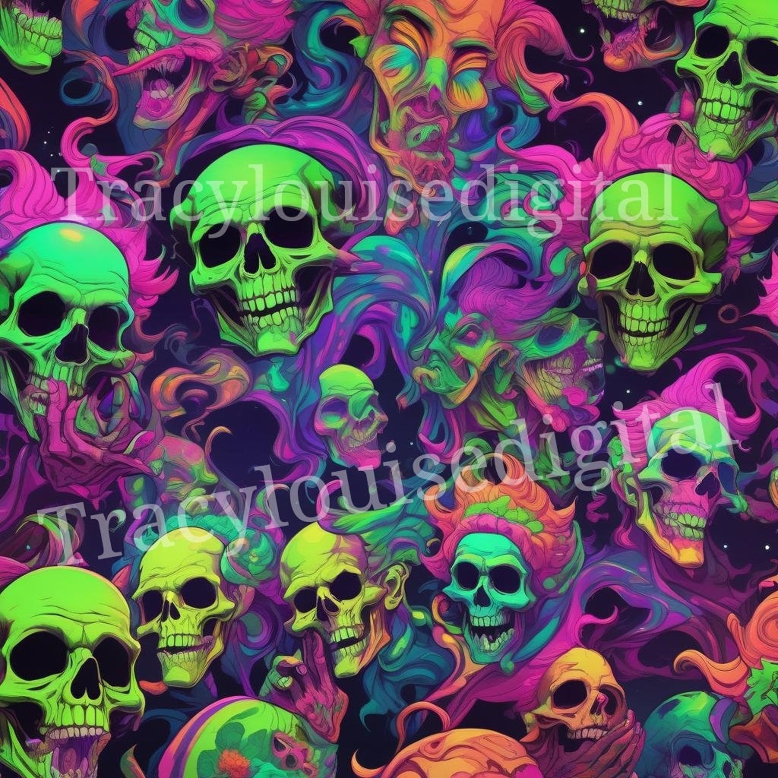 X4 Psychedelic Art Neon Files, Digital Download Neon Art - Etsy