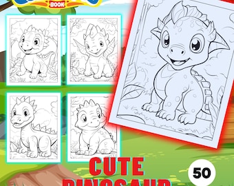 50 Easy Dinosaur Coloring Pages for Kids Toddlers Preschoolers Toddlers ...
