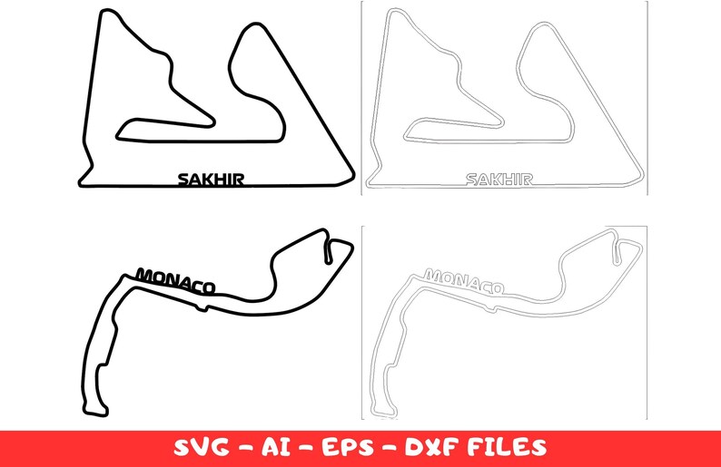 F1 Track 2026 SVG Bundle: Formula 1 Circuits, Svg, Pdf, Png Files ...