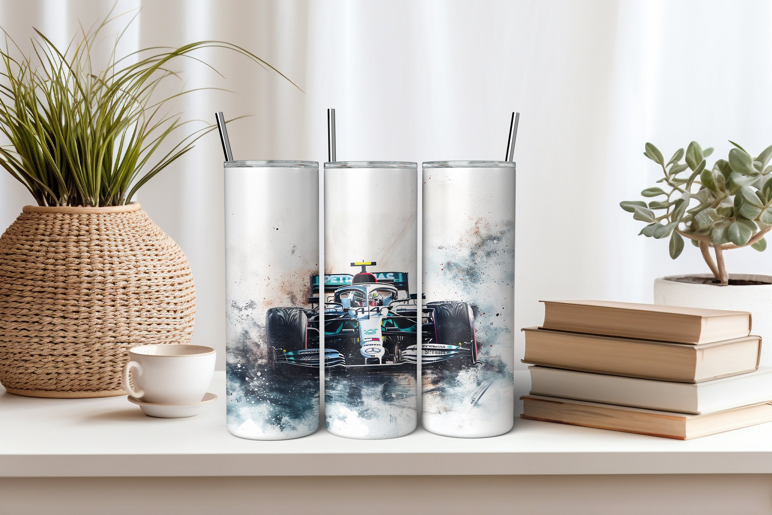 Formula 1 Racing Tumbler Wrap: 20oz Skinny Sublimation Design (digital ...