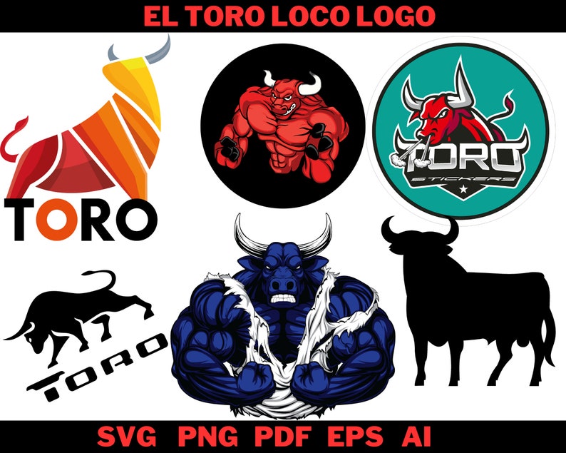 El Toro Loco Bull SVG Bundle, Farm Animal Clipart (digital Files) - Etsy