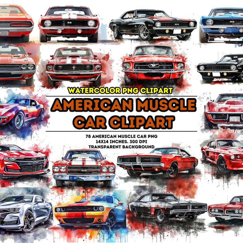 Muscle Car Print - Etsy