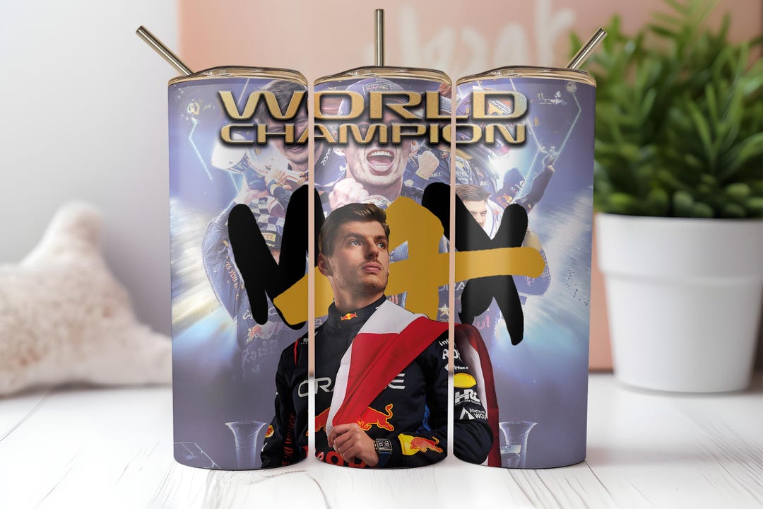 Max Verstappen 2024 F1 World Champion, Max Verstappen Logo, M4X Tumbler ...