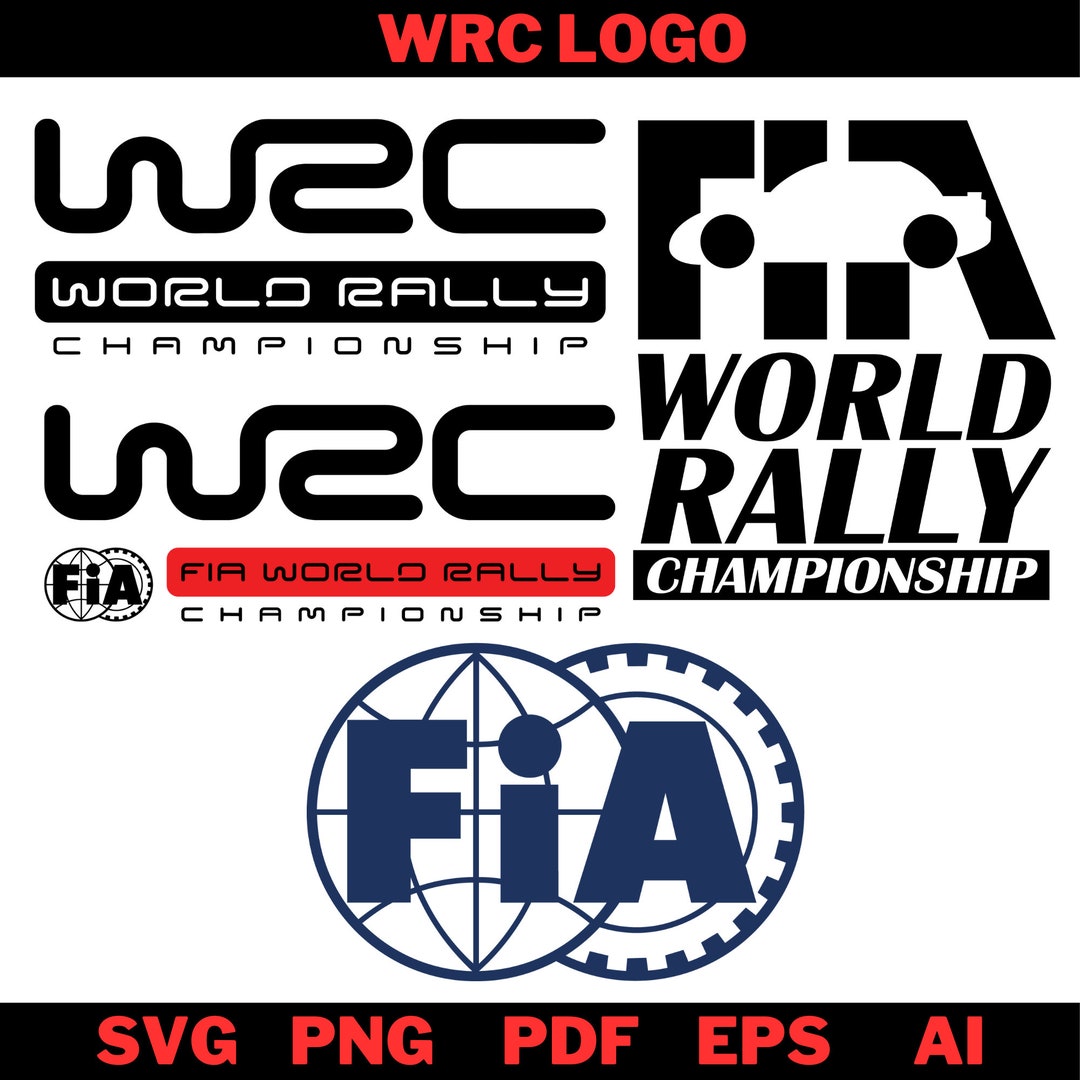 WRC FIA World Rally Championship Logo Bundle, WRC Logo Bundle Svg Png ...