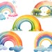 Watercolor Rainbow Clipart Pack, Cute Rainbow Clipart, Watercolor ...