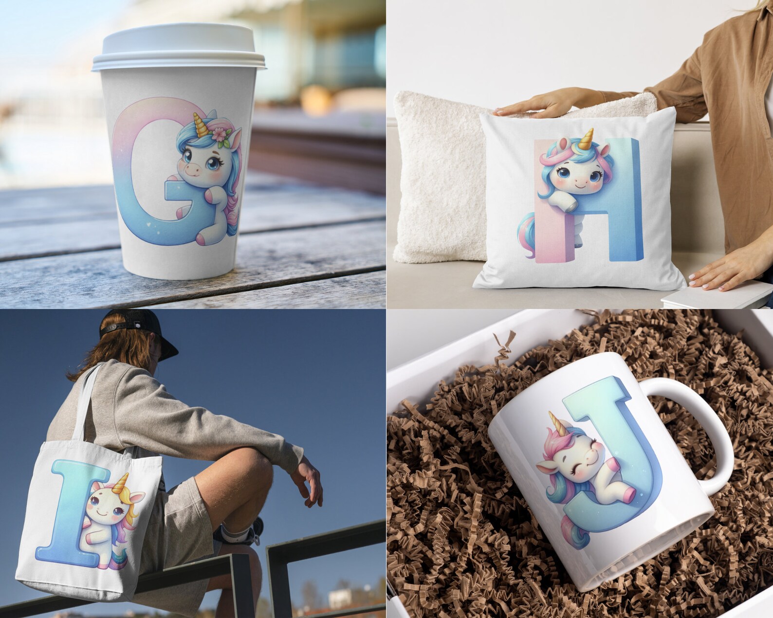 36 Cute Unicorn Alphabet PNG, Unicorn Letter, Unicorn PNG, Watercolor ...