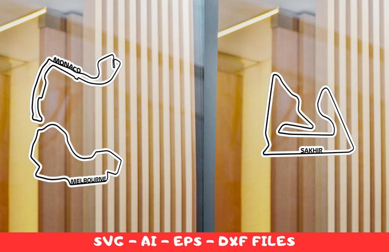 Formula 1 2025 Truck SVG Files, 24 Tracks of the Year 2025, EPS Files ...