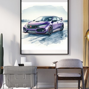Japanese Hot Hatch JDM Car Clipart Bundle, Japanese Car, Watercolor Car ...