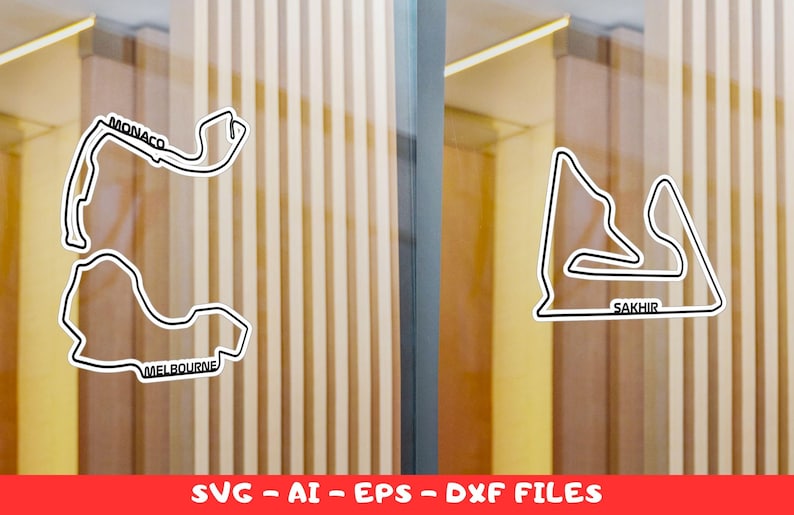 F1 Track 2026 SVG Bundle: Formula 1 Circuits, Svg, Pdf, Png Files ...