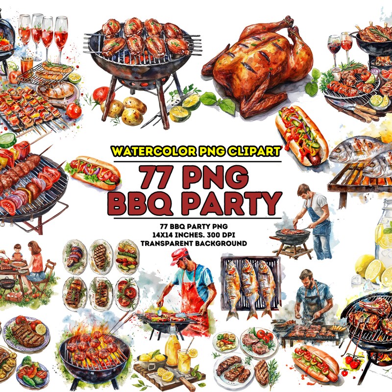 Bbq Clip Art - Etsy