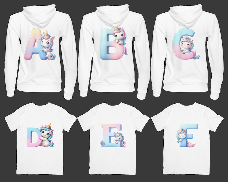 36 Cute Unicorn Alphabet PNG, Unicorn Letter, Unicorn PNG, Watercolor ...