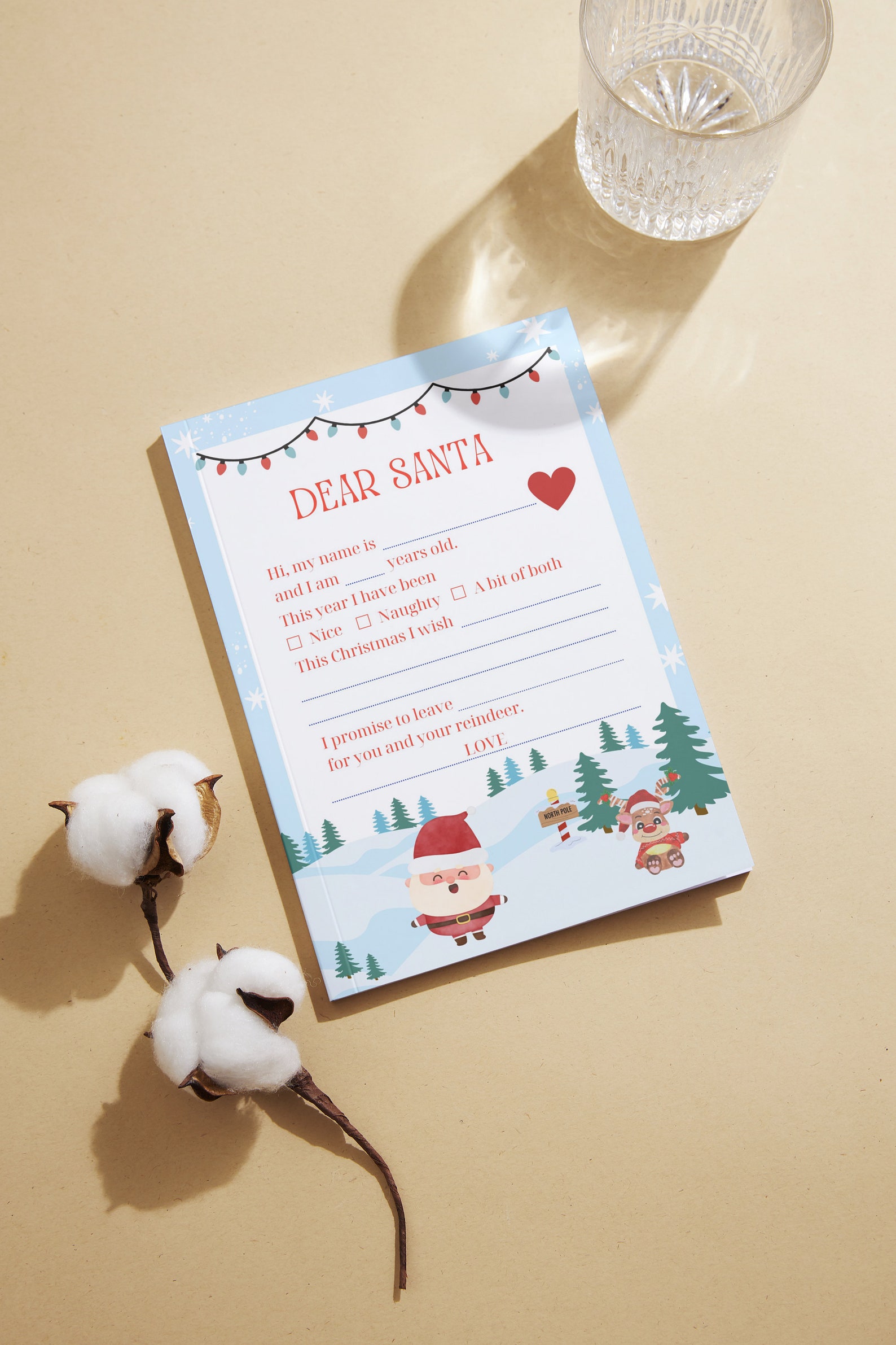 Printable Letter to Santa Claus, Digital Product, A4 Size, Pdf - Etsy