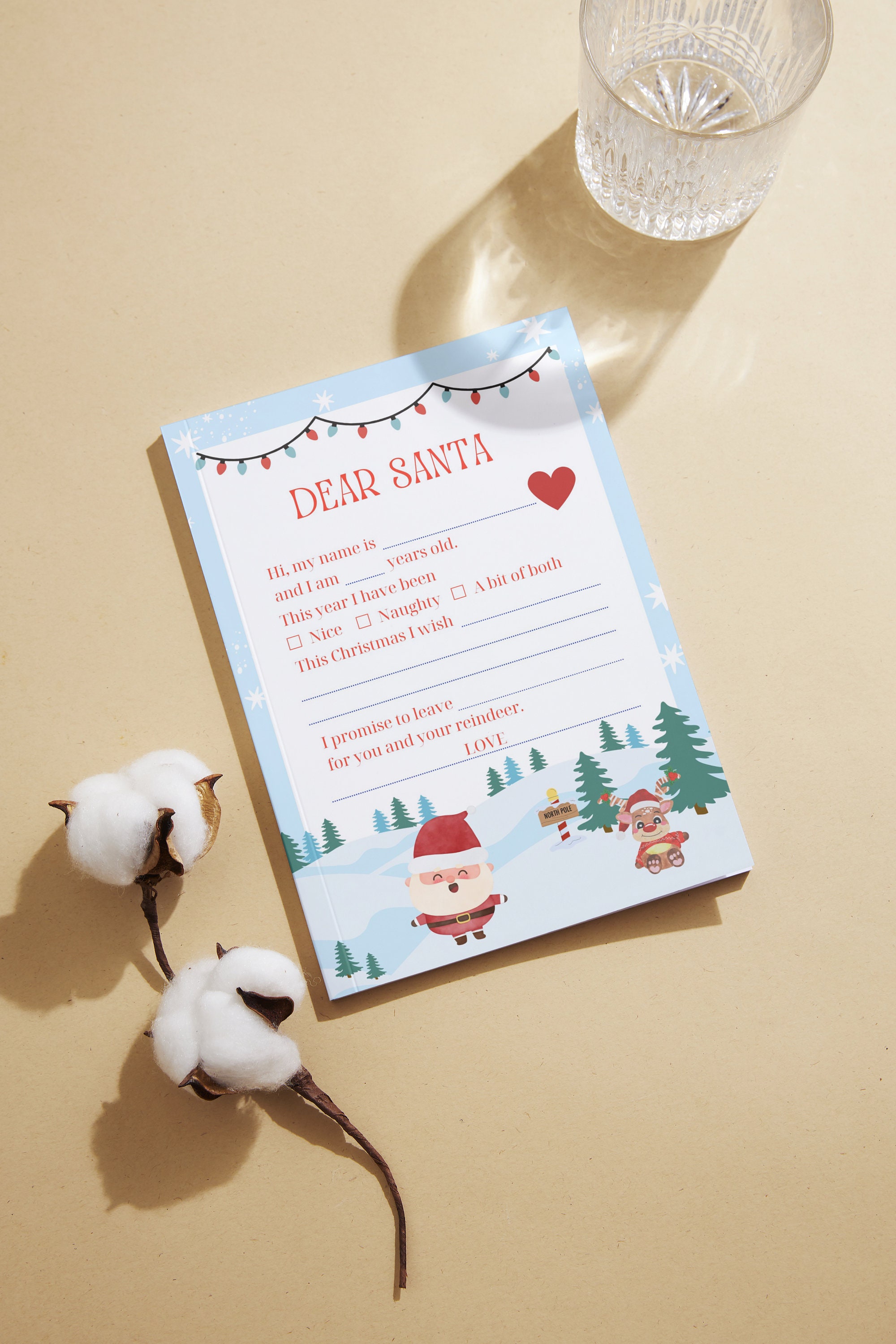 Printable Letter to Santa Claus, Digital Product, A4 Size, Pdf - Etsy