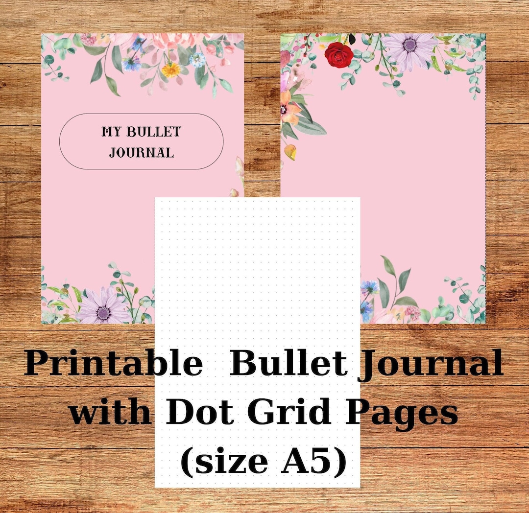 Printable Bullet Journal With Dot Grid Pages (size A5), Simple Dot Grid ...