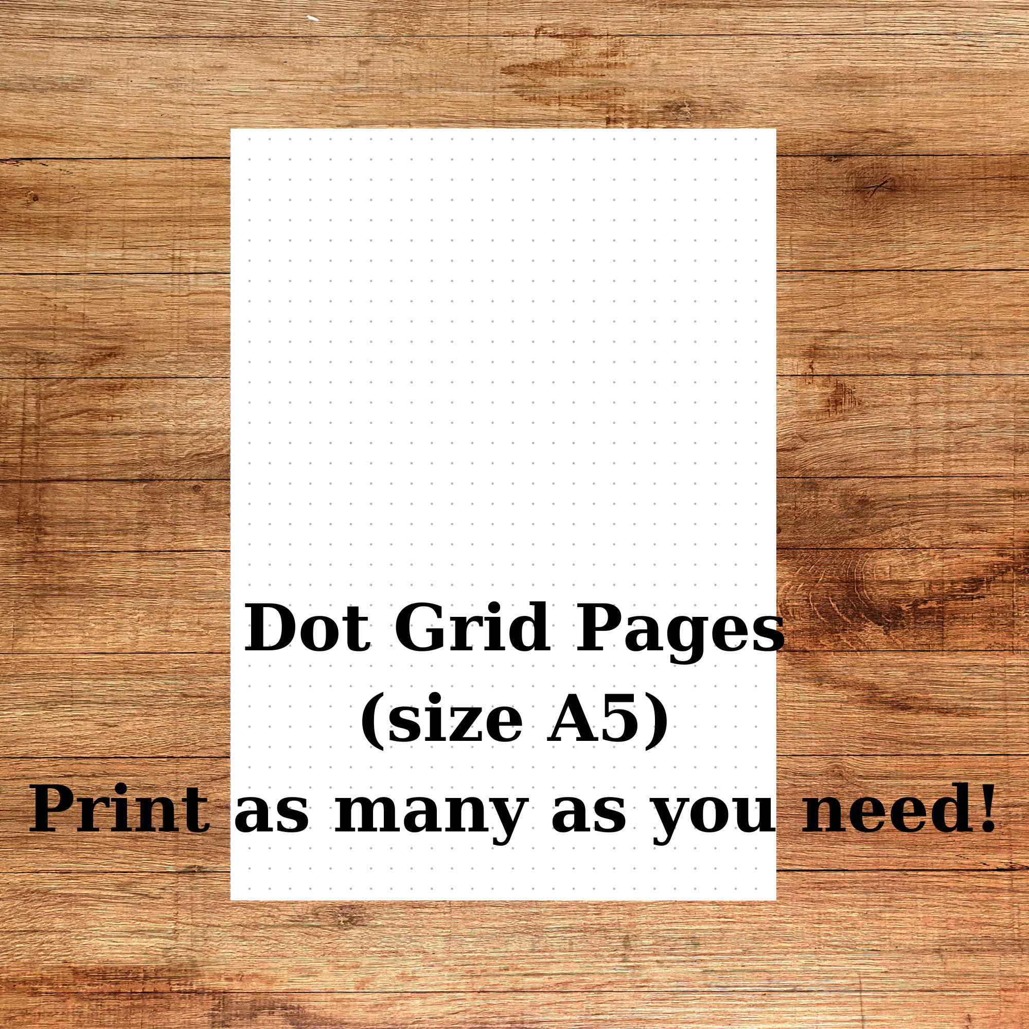 Printable Bullet Journal With Dot Grid Pages size A5, Simple Dot Grid ...