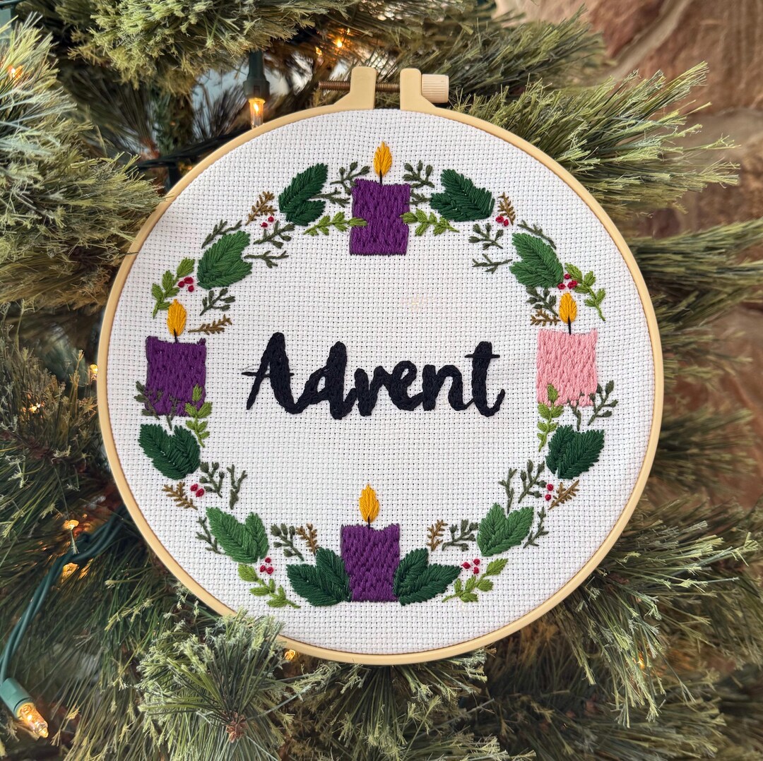 Advent Wreath Embroidery Pattern Digital Download Bundle - Etsy