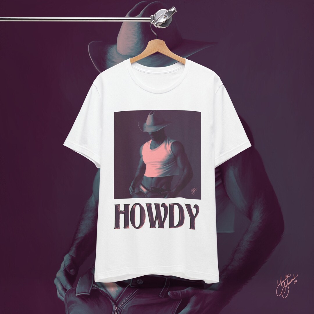 Howdy Cowboy Graphic - Unisex Jersey Short Sleeve Tee - Etsy