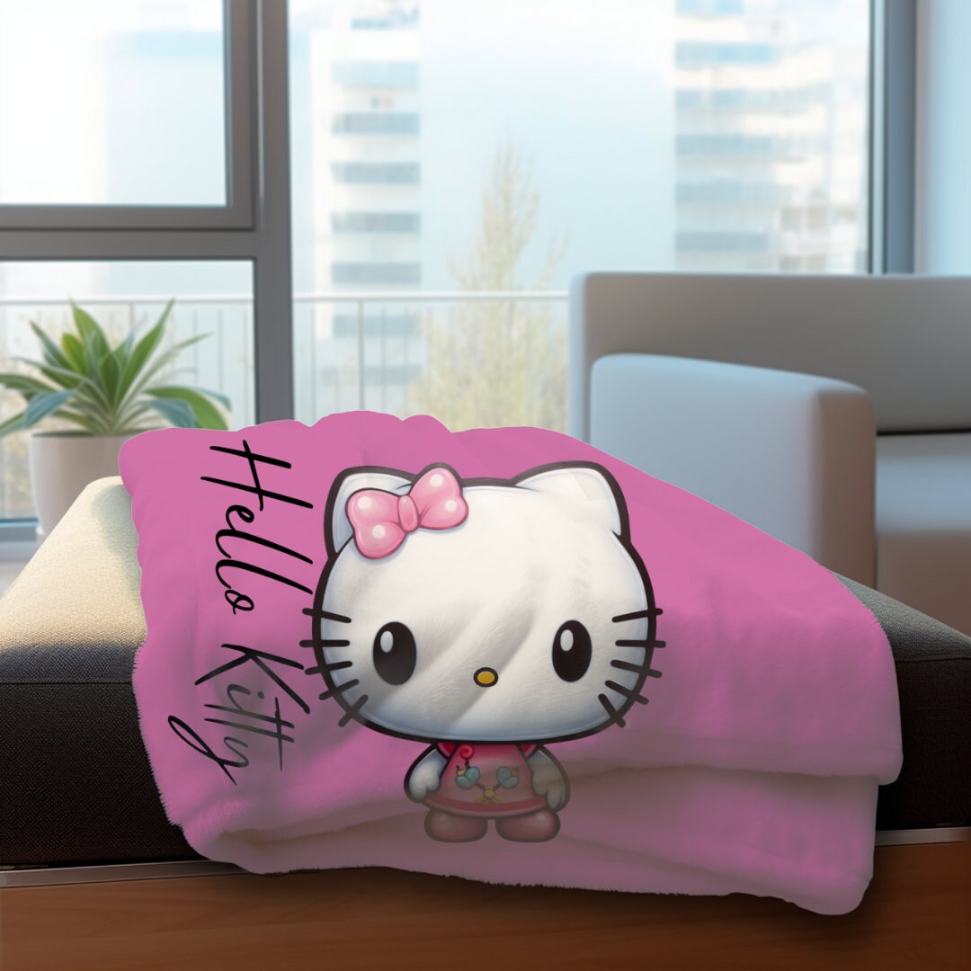 Hello Kitty Throw Blanket. Sanrio Plush Cannamoroll - Etsy