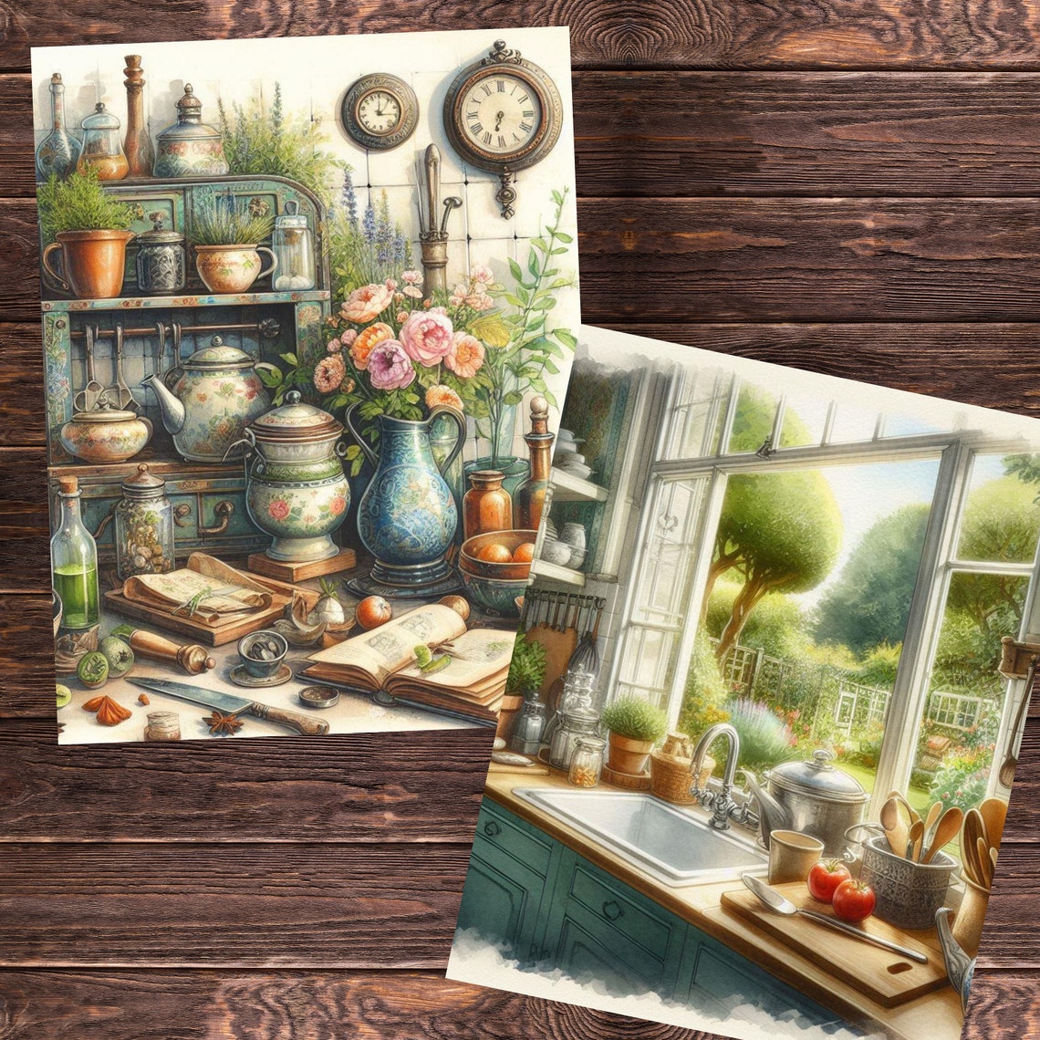 Antique Culinary Scrapbook Pages, Kitchen Ephemera for Food Lovers ...