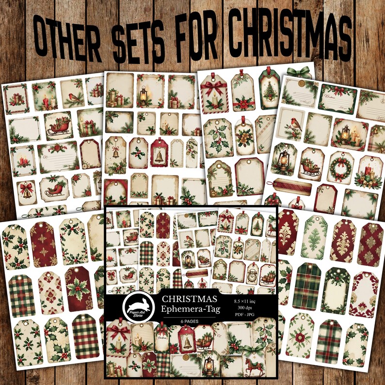 Christmas Cluster Digital Junk Journal | Vintage Victorian Holiday ...