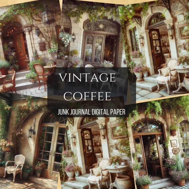Vintage Coffee Junk Journal Kit- Coffee Shop Ephemera, Digital ...