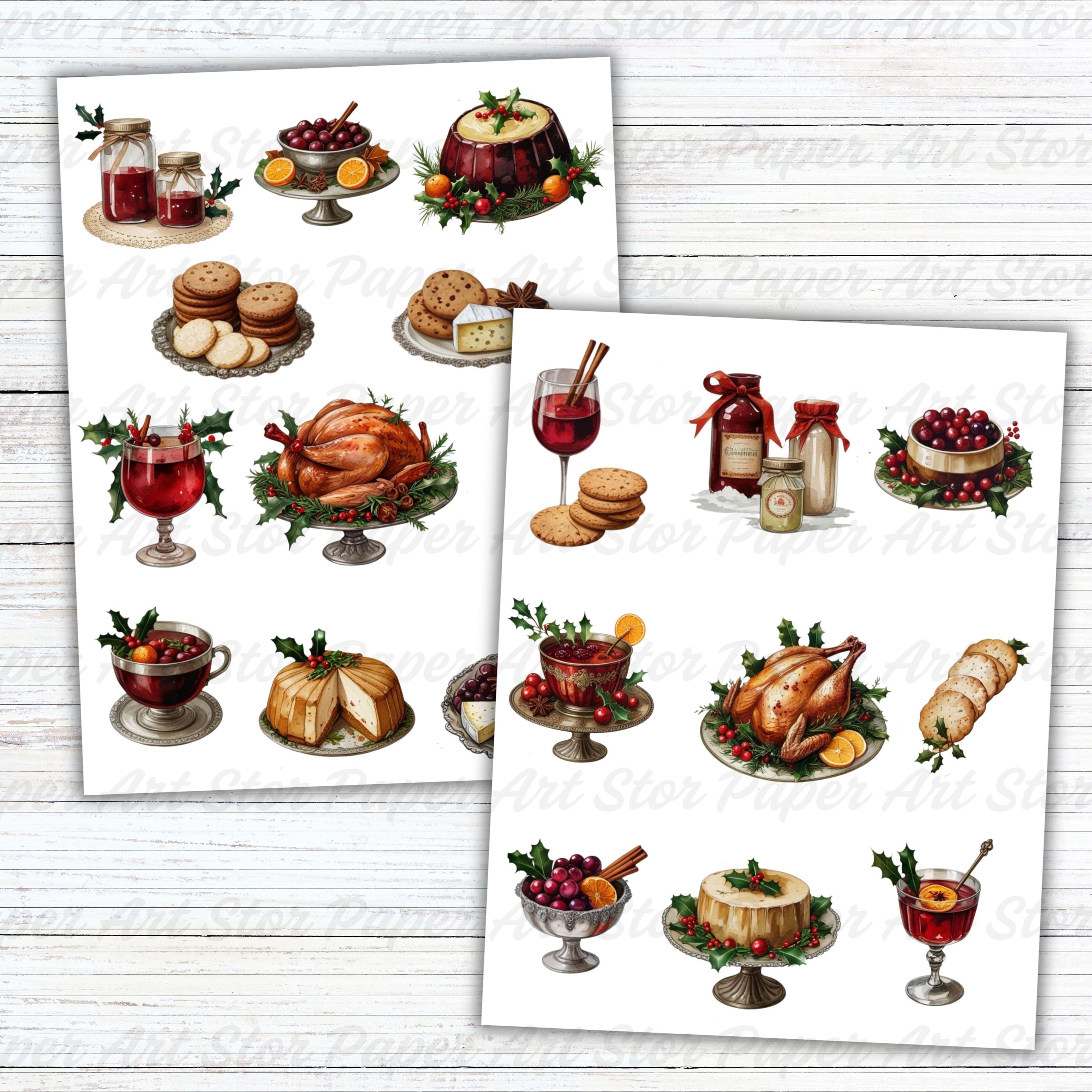 Christmas Fussy Cuts-digital Paper, Printable Paper, Digital Junk ...