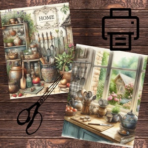 Antique Culinary Scrapbook Pages, Kitchen Ephemera for Food Lovers ...