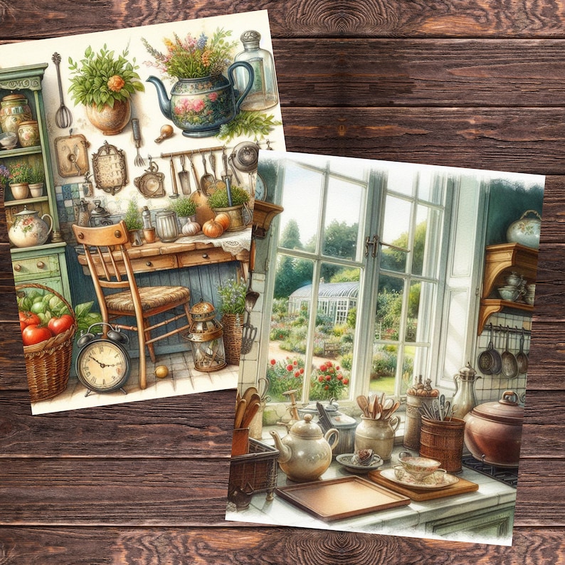 Antique Culinary Scrapbook Pages, Kitchen Ephemera for Food Lovers ...