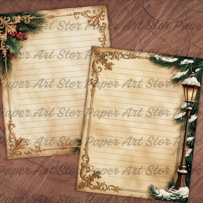 Chırıstmas Note Pages- Decorative Pages, Chrıstmas Junk Journal ...