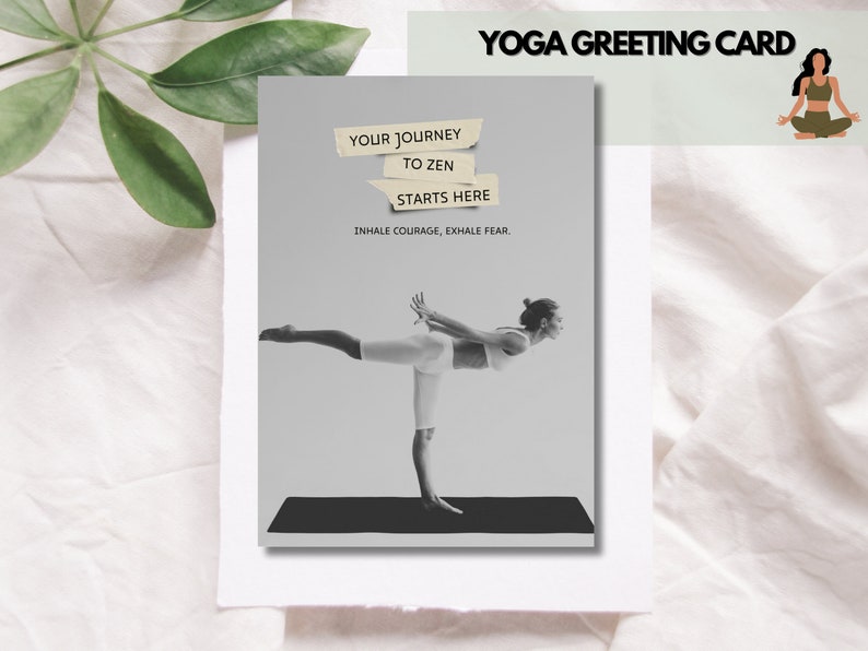 Yoga Greeting Cards | Yoga Pose Card | Yoga Card | Yoga Art |yogi ...