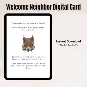 Printable New Neighbor Card | Welcome Neighbors Greeting Card | Moving ...