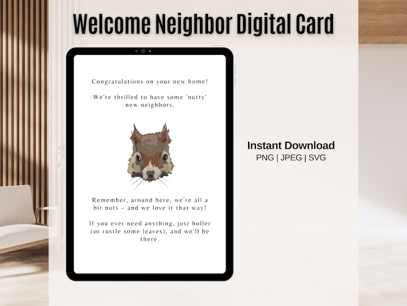 Printable New Neighbor Card | Welcome Neighbors Greeting Card | Moving ...