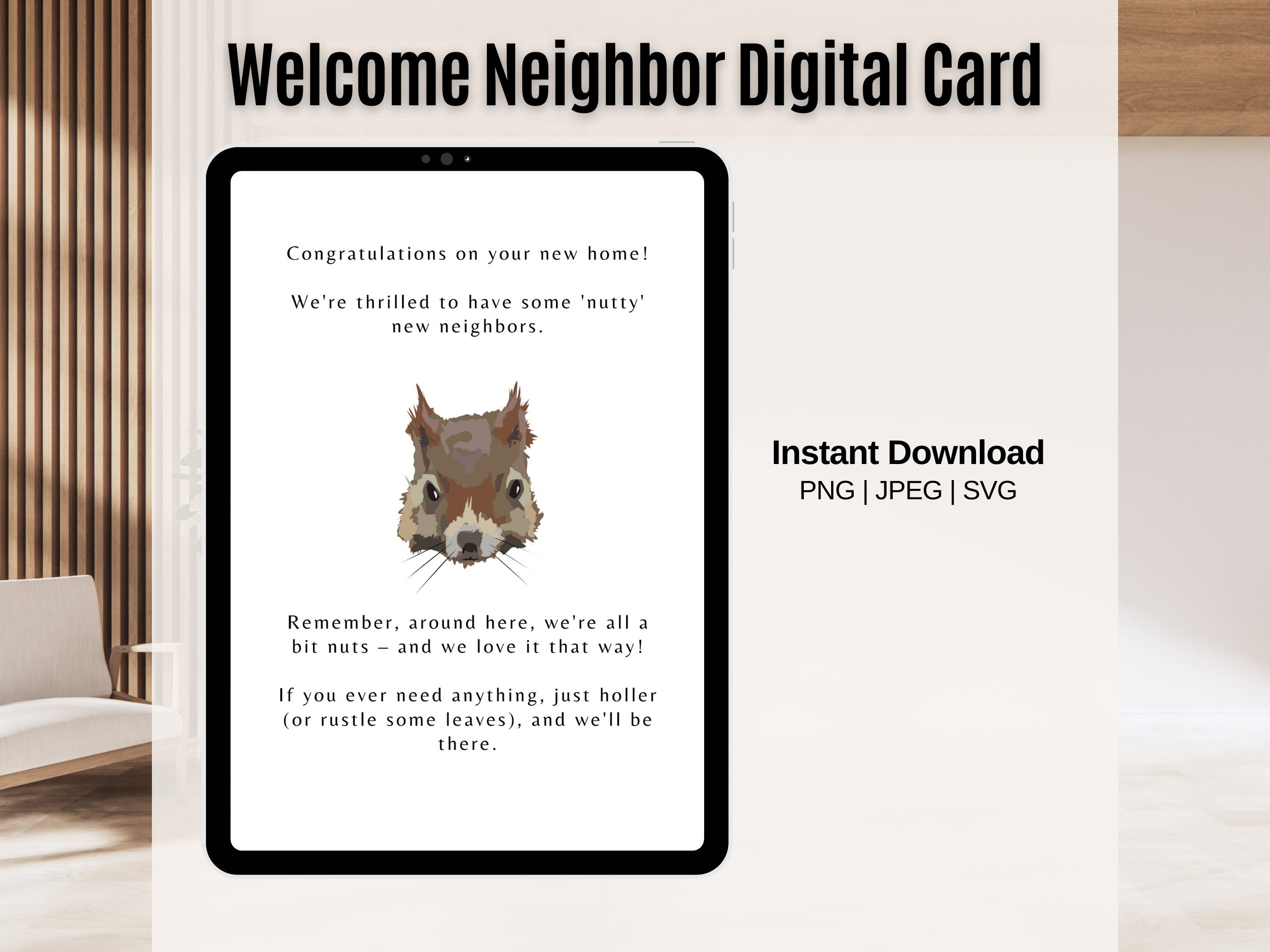 Printable New Neighbor Card | Welcome Neighbors Greeting Card | Moving ...