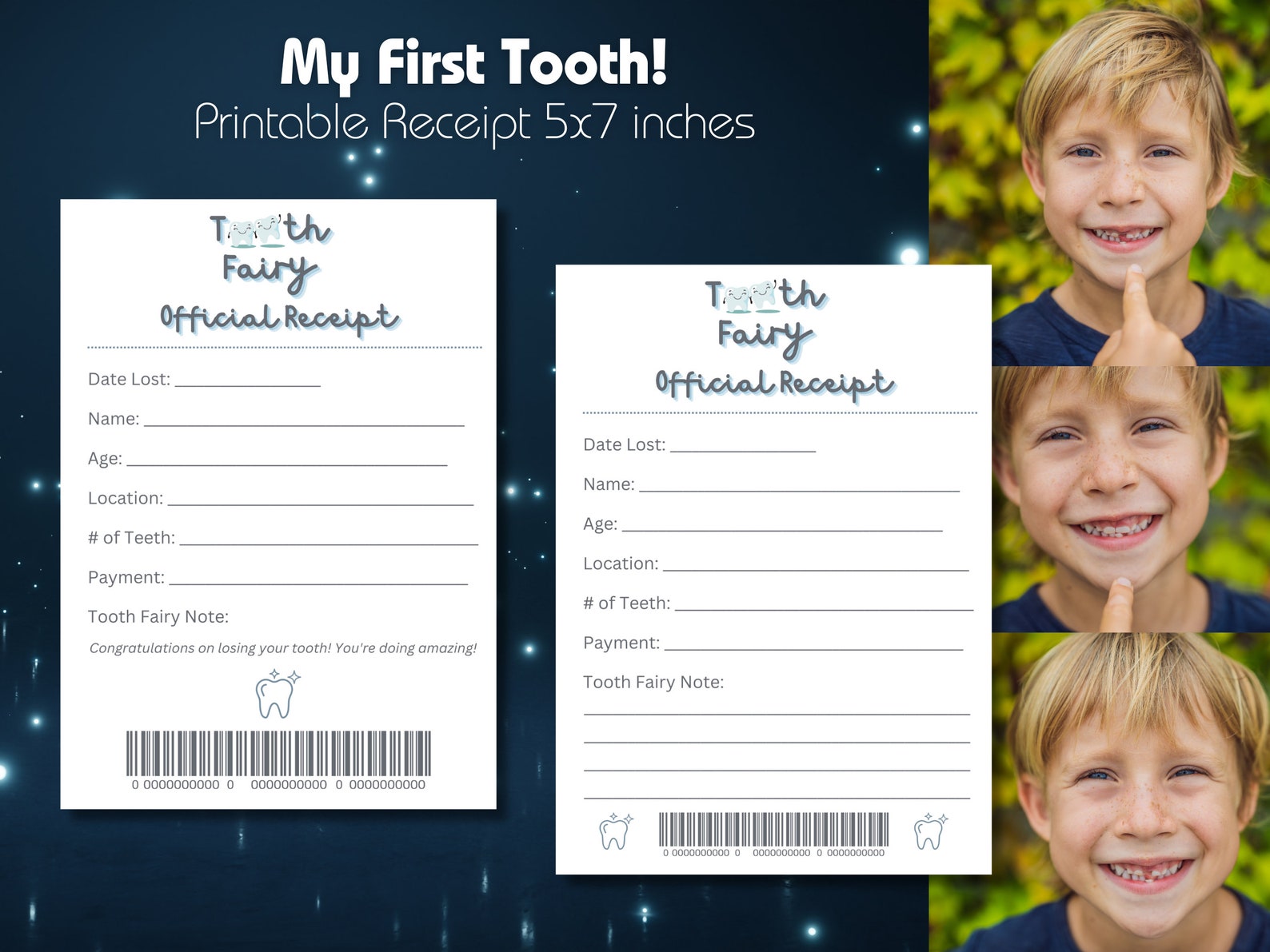 My First Tooth | Tooth Fairy Letter | Tooth Fairy | Fairy Letter ...
