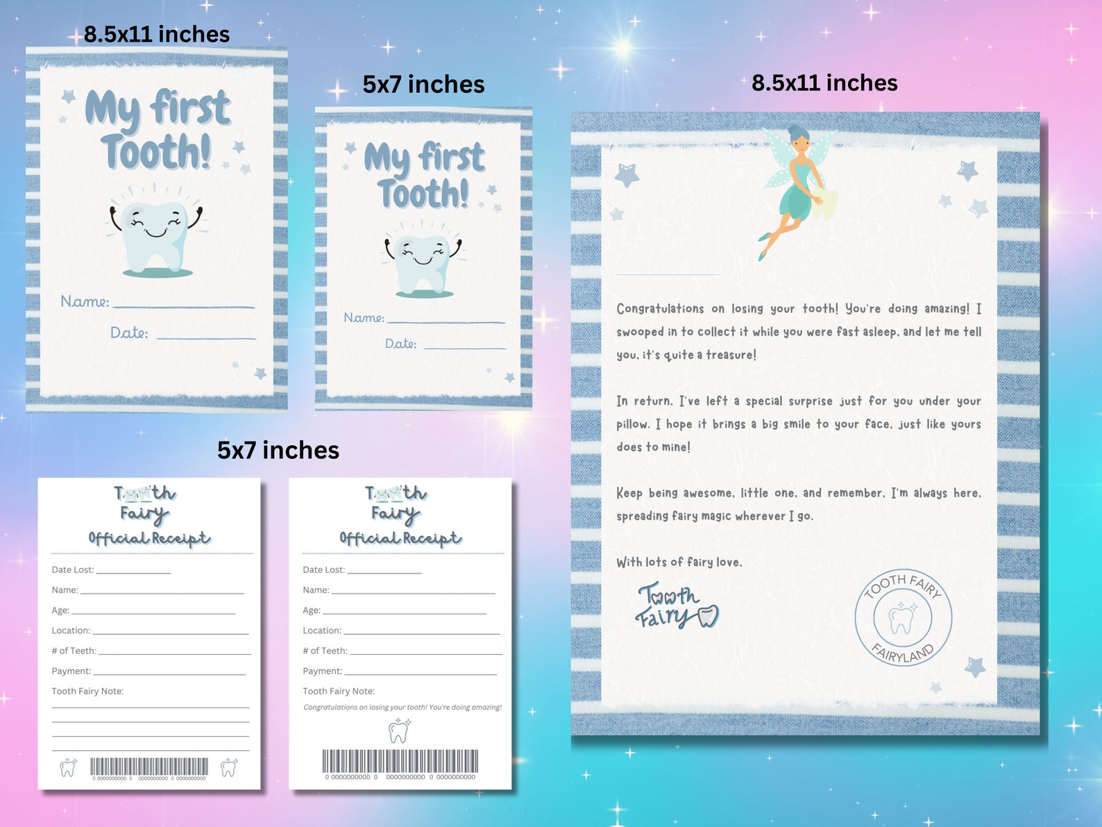 My First Tooth | Tooth Fairy Letter | Tooth Fairy | Fairy Letter ...