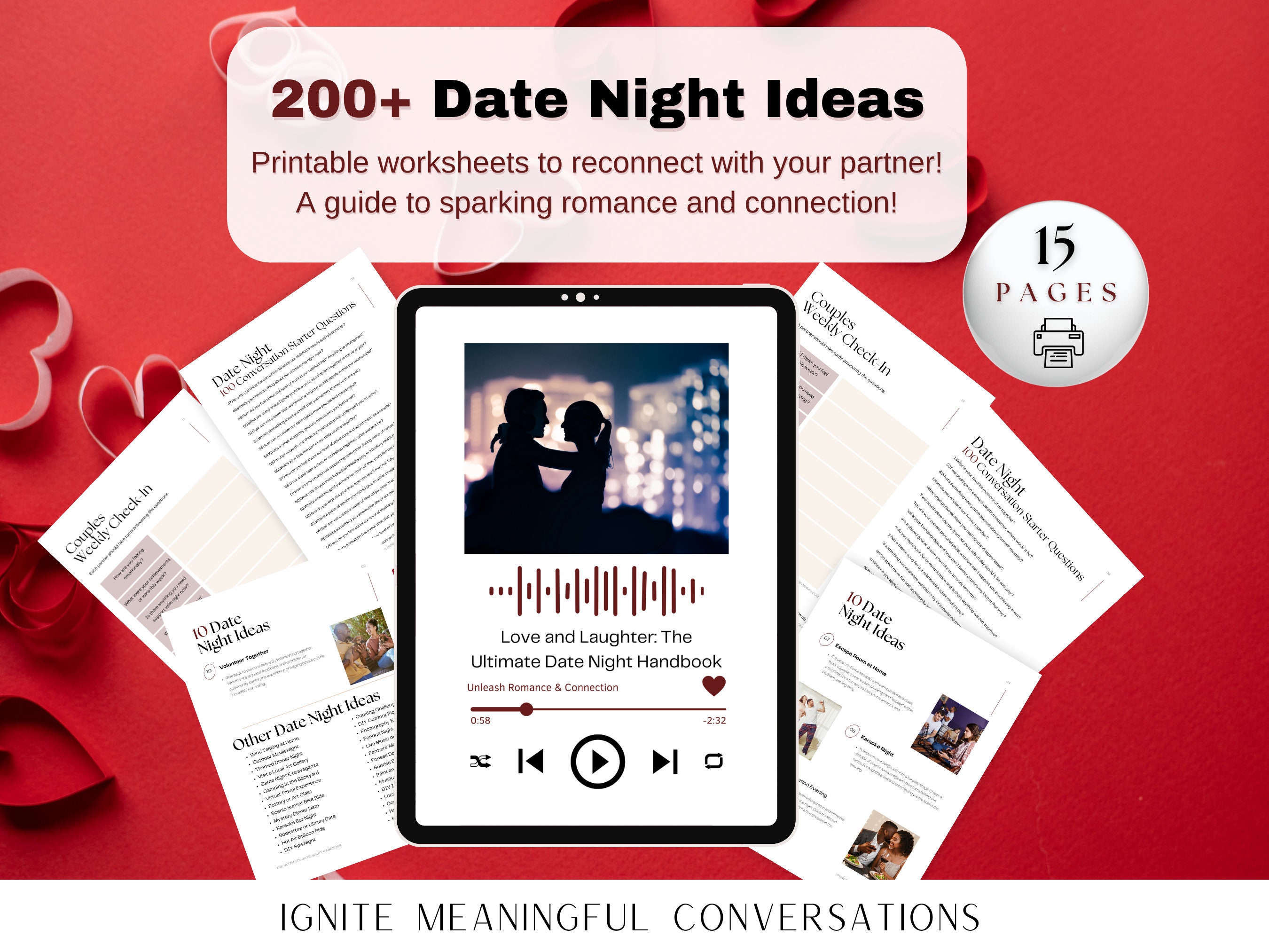 Today's Date Date Night Cards Date Night in Printable Date Night Cards ...