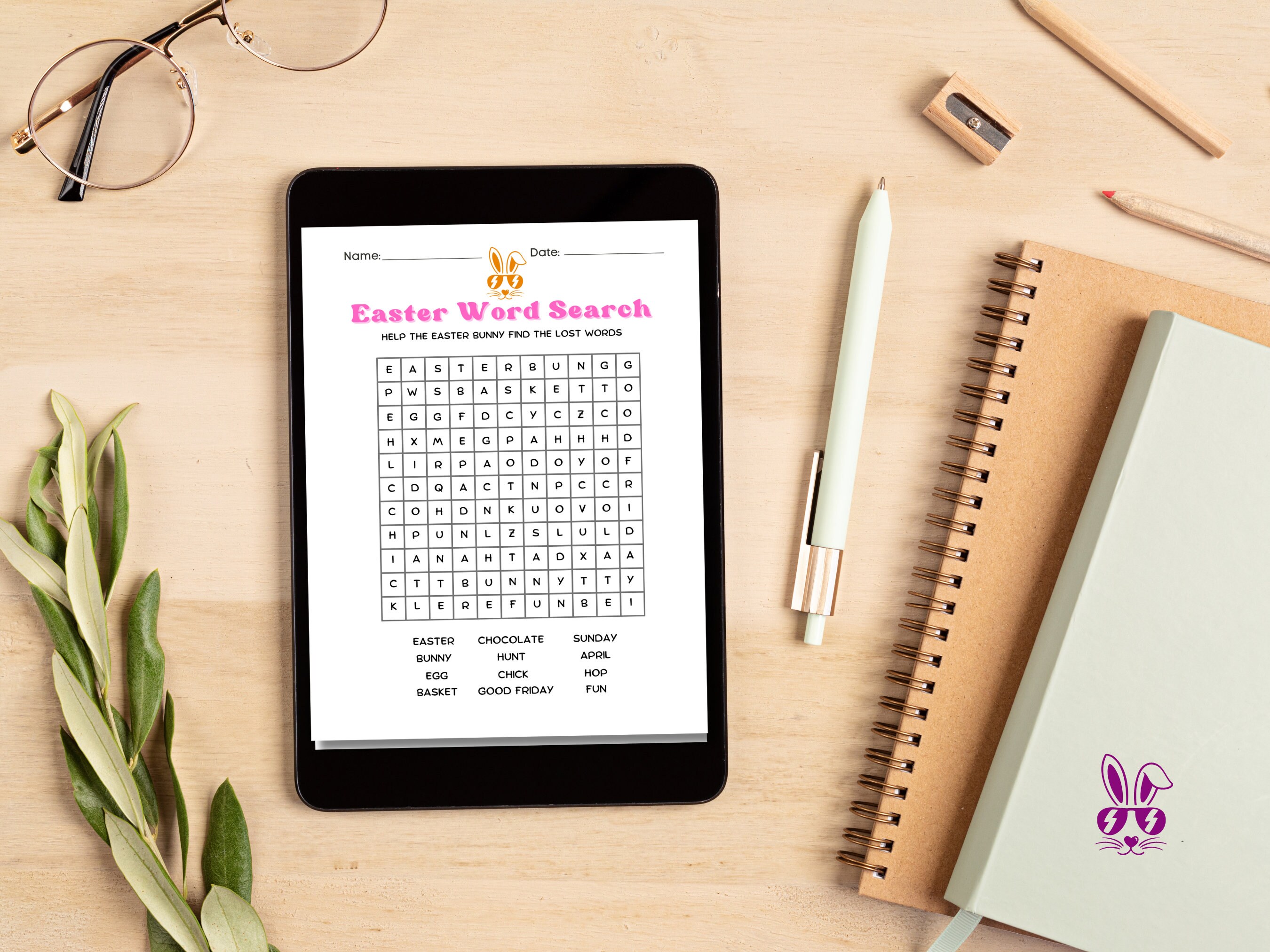 Printable Easter Word Search, Easter Puzzle, Easter Game Bundle, Easter ...