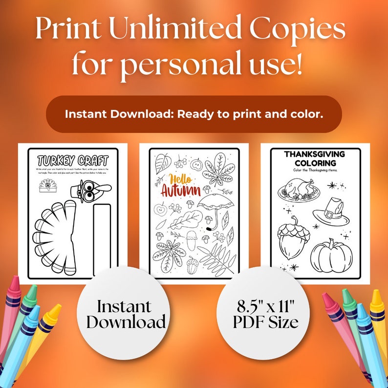 Fall Coloring Pages, Thanksgiving Craft, Printable Coloring Pages, Kid ...