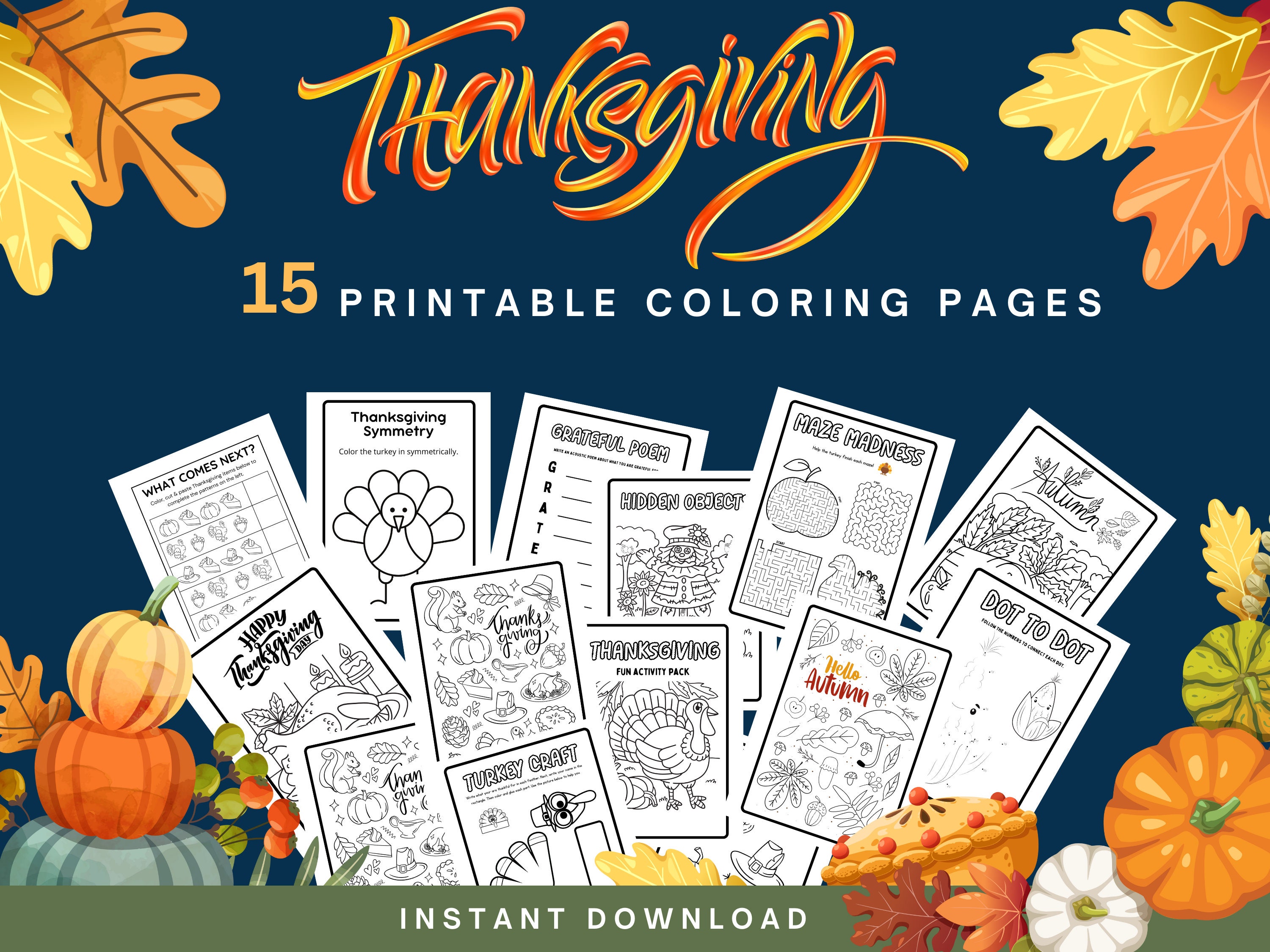 Thanksgiving Coloring Sheets, 5 Minute Crafts, Fall Coloring Pages ...
