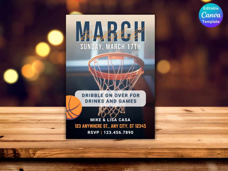 Basketball Party Flyer Basketball Flyer Basketball Birthday Basketball ...