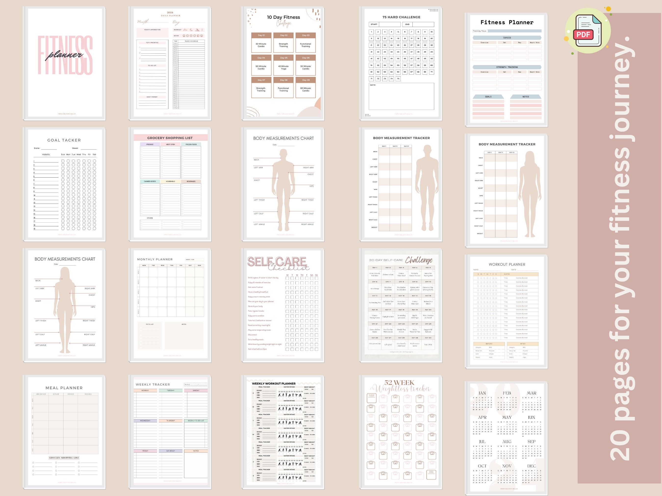 Weight Loss Tracker Fitness Plan Fitness Journal Fitness Tracker Weight ...